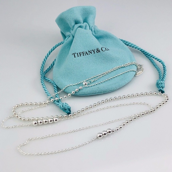 Tiffany & Co. | Jewelry | Tiffany Mixed Bead Adjustable Chain Necklace ...